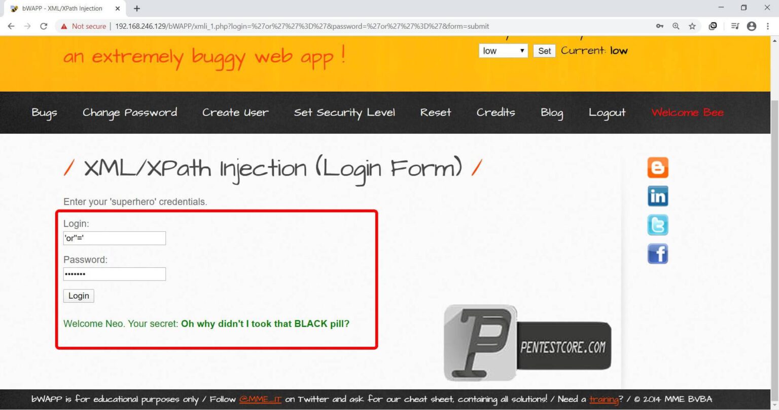 آموزش باگ XPATH Injection +به صورت حرفه ای - پن تست کور آموزش باگ XPATH Injection +به صورت حرفه ای - پن تست کور